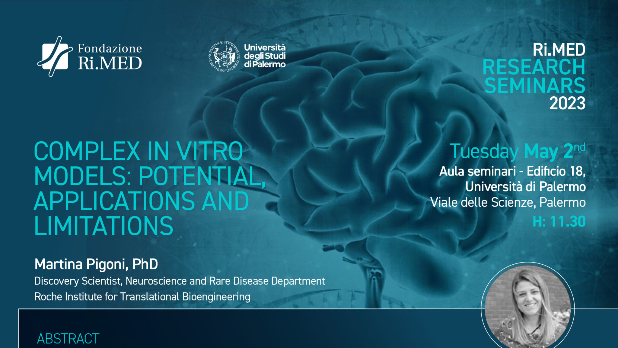 Ri.MED Research Seminar "Complex in vitro models: Potential ...